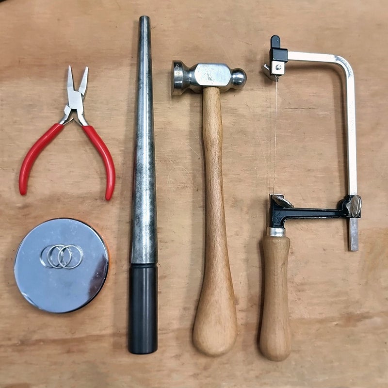 Learn basic silversmith techniques to make a set of stacking rings in ...